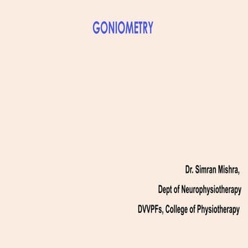 Assessment of Range of Motion, principles | PPTX