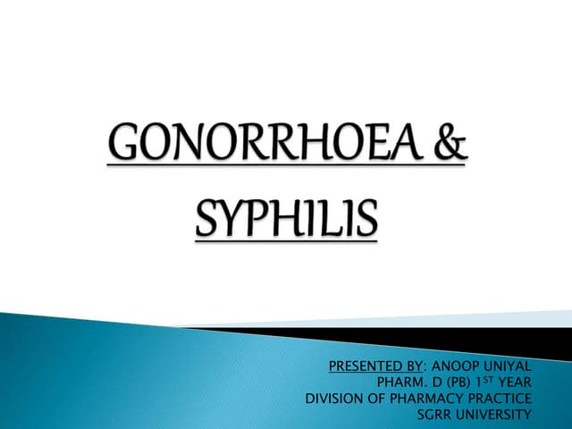 Gonorrhea powerpoint | PPTX