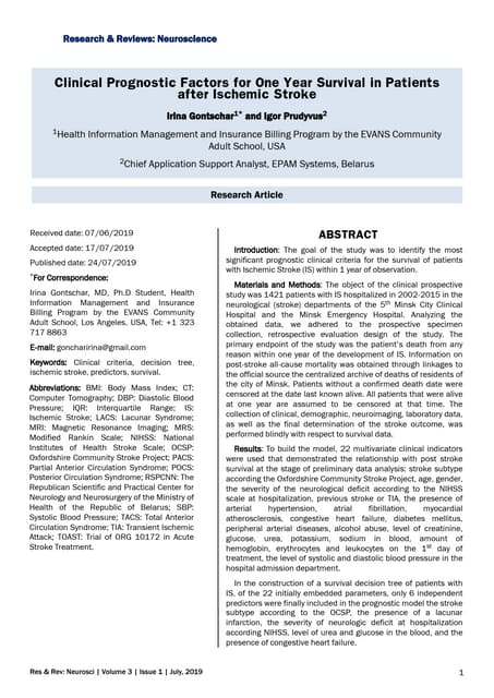 Intravenous thrombolysis with rt pa for acute ischemic stroke within 24 ...