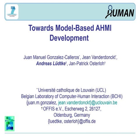 Towards Model-Based AHMI Development | PPT | Graphics Software ...