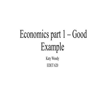 Good.example- Economy part 1 | PPT