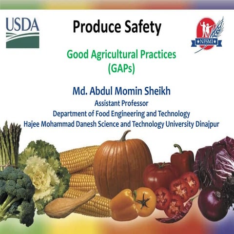 Good agricultural-practices-GAPs by Md. Abdul Momin Sheikh | PPT