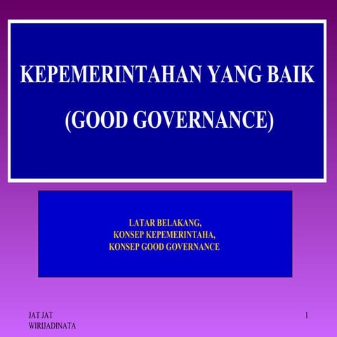 Good governance | PPT
