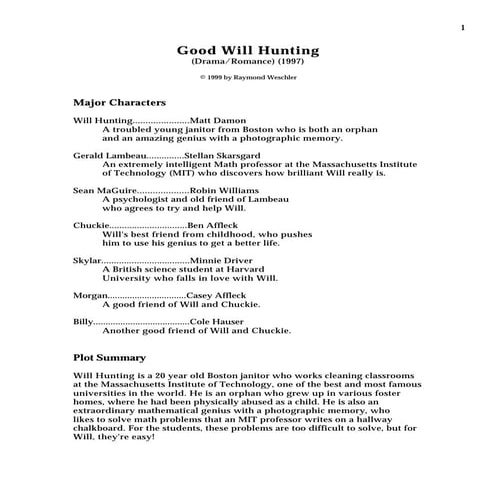 Good will-hunting-preview | PDF