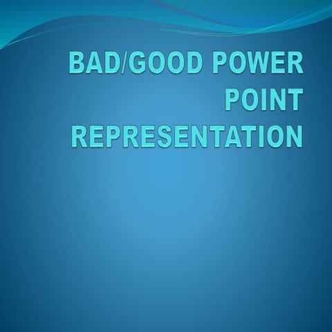 Good and Bad Power Point Examples Ed Tech | PPT