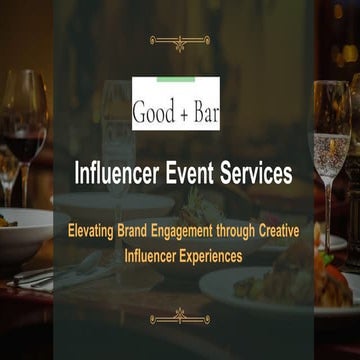 Good + Bar Brand Activation Services & Corporate Event Planning - Non ...