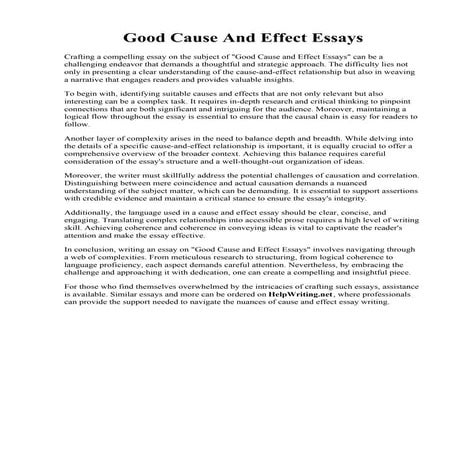 Good Cause And Effect Essays.pdf