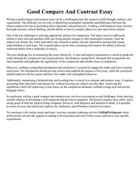 Starting A Compare And Contrast Essay.pdf