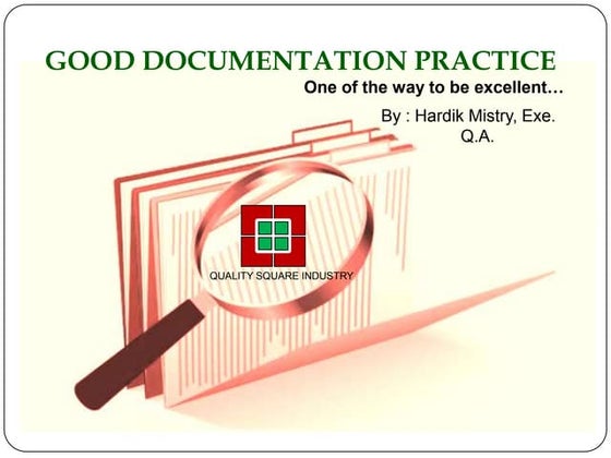 Good Documentation Practices | PPT