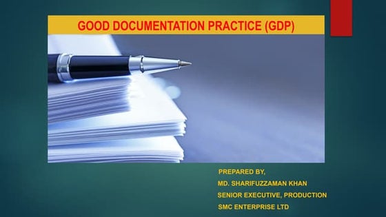 Good Documentation Practices -Do's and Don'ts- (GCP) | PPTX | Desktop Publishing | Computer ...