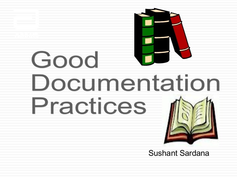 Good Documentation Practices