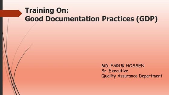 Good Documentation Practices Ppt