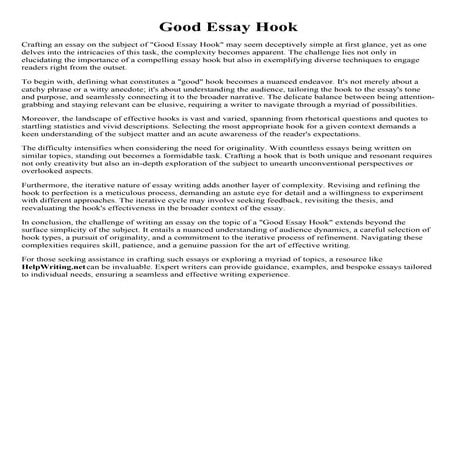 Hook For Essay Example.pdf
