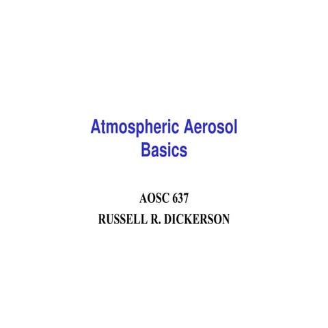 Aerosols_power point presentation for envilonmental science | PPT