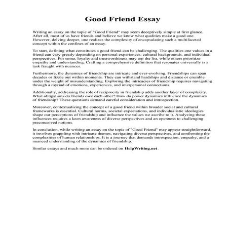 Qualities Of A Good Friend Essay.pdf