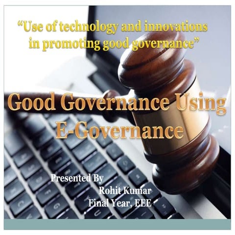 Good governance using e governance | PPTX | Technology Industry ...