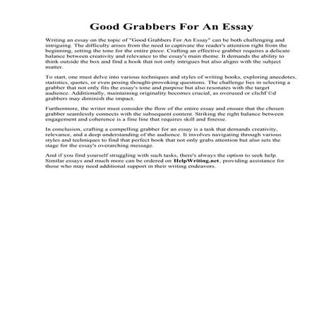 Good Grabbers For An Essay.pdf