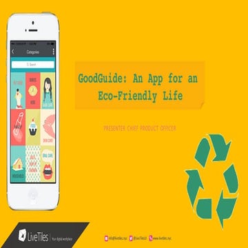 Good Guide an App for an Eco-Friendly Life | PDF