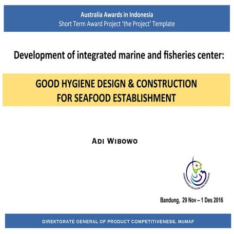Good hygiene design and construction for fish processing plant, 2016 | PDF