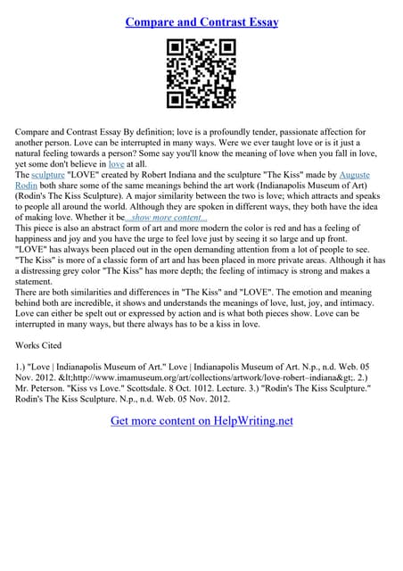 Compare And Contrast Essay Point By Point | PDF