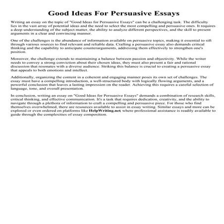 Good Themes For Essays | PDF