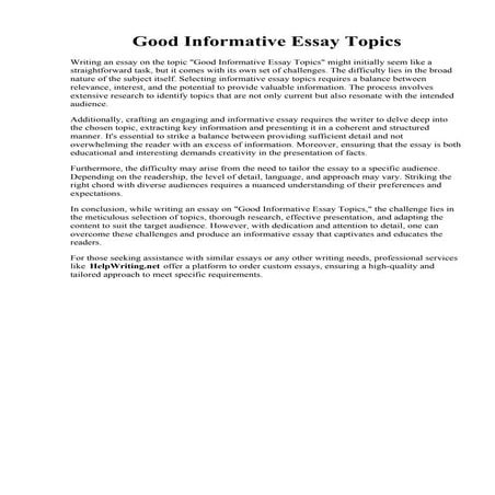 Good Informative Essay Topics.pdf