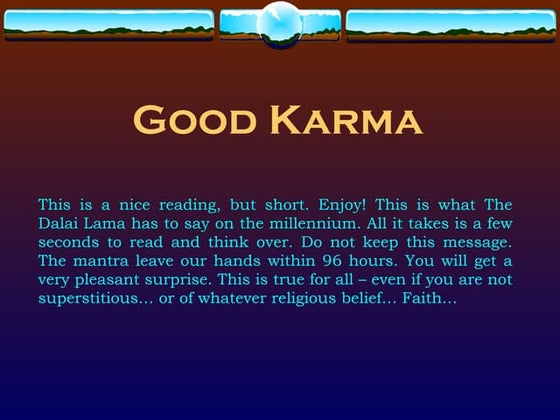 Good Karma | PPT