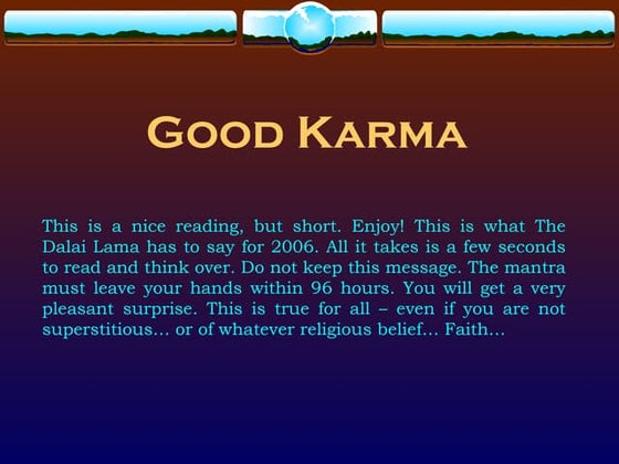 Good Karma | PPT