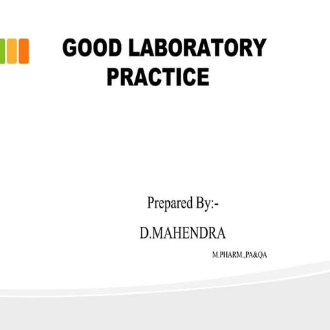 Good laboratory practice | PDF