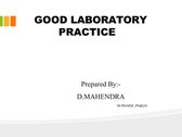 Good laboratory practices | PPT