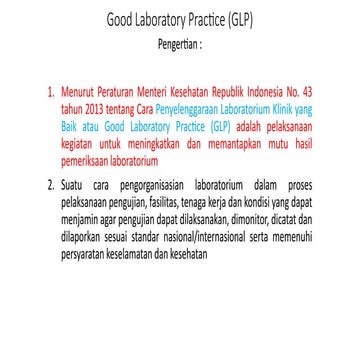 Good Laboratory Practice Glp Adalah Cara Pptx