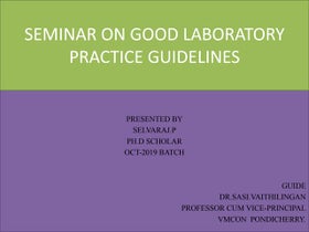Good laboratory practices | PPT