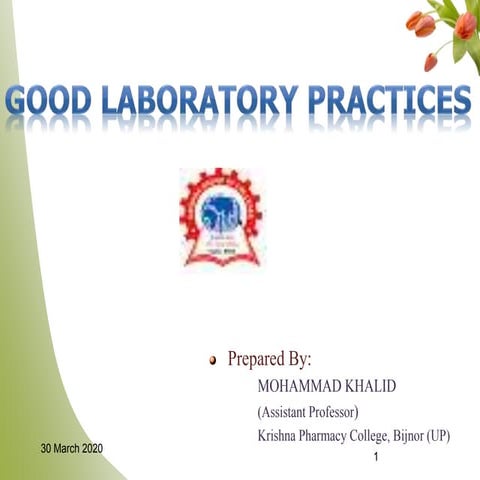 Good laboratory practices | PPT