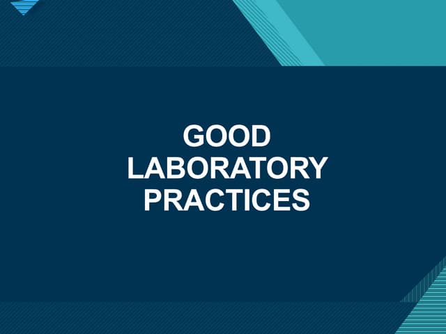 Good lab practices (GLP) | PPT | Chemistry | Science