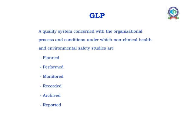 Good Laboratory Practices ppt | PPTX