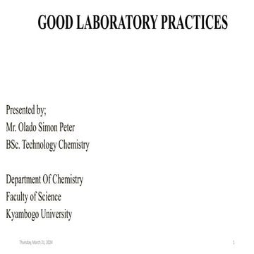 GOOD LABORATORY PRACTICES 2021.pptx you should know | PPTX