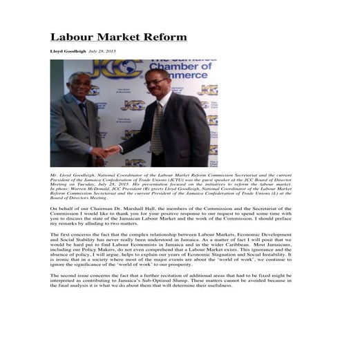 Labour Market Reform L Goodleigh JCC Board | PDF | Free Download