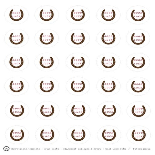 Good Luck Button Template | PDF