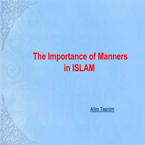 Good manners in Islam | PPT