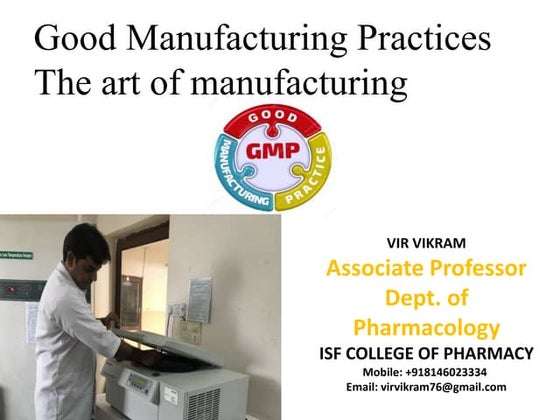 Basics of FDA GMP Training | PPT | Pharmaceutical Industry | Industries