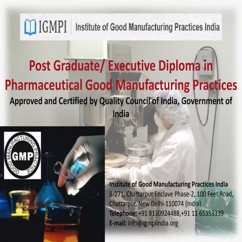Good manufacturing practices | PPT