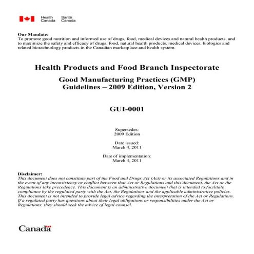 Good Manufacturing Practices Gmp Pdf