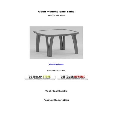 Good modone side table | PDF