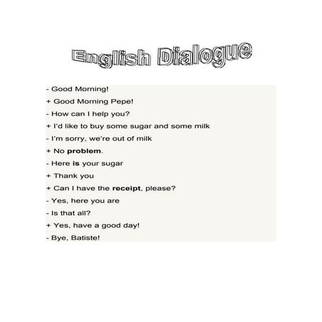 English Dialogue | PDF