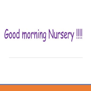 Good morning Nursery !!!!. english conversation | PPTX