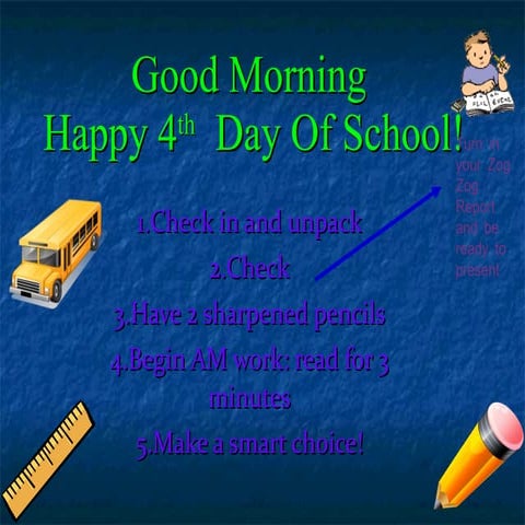 Good morning slides | PPT | Homework and Study | Education