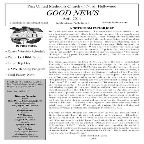 The Good News April 2014 | PDF