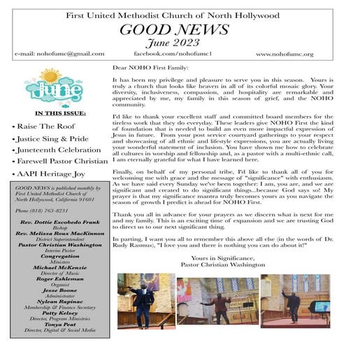 Good News Newsletter for May 2025 is available | PDF
