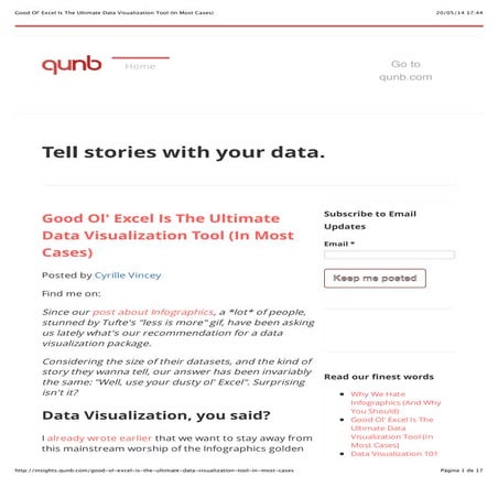 Good ol' excel is the ultimate data visualization tool (in most cases ...