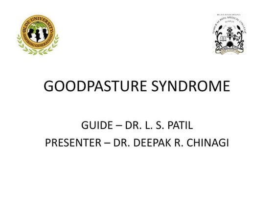 Goodpasture Syndrome | PPTX